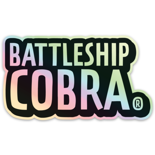 Holographic BSC Sticker – Small – BATTLESHIP COBRA